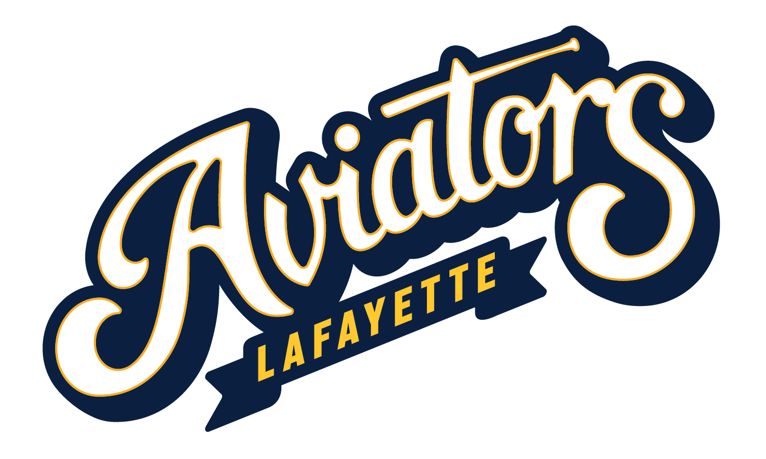 Lafayette Aviators Merchandise. Aviators Script Front & Icon Back